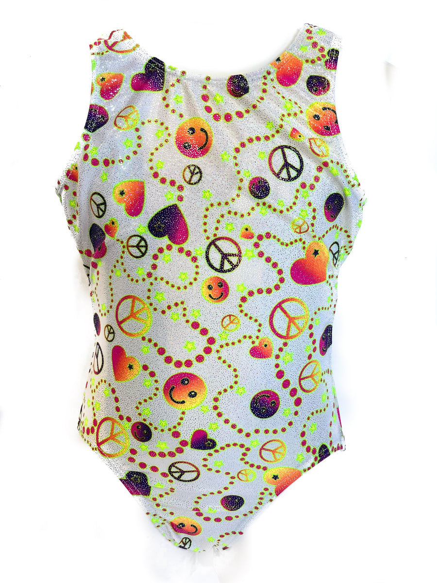 Harmony Print Keyhole Back Tank Leotard (Child) | A Chorus Line